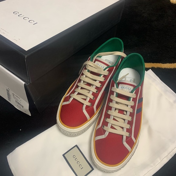 Gucci | Shoes | Gucci Mens Red Tennis 977 Sneaker 66111 | Poshmark